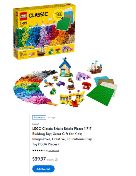 Lego樂高 1504顆豪華積木套裝 11717 特價$39.97 單品推薦購物網站 MeetKK
