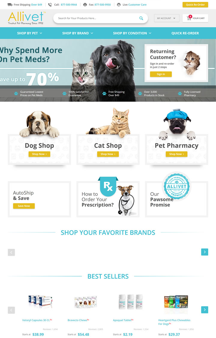 Allivet美國官網：美國最值得信賴的寵物藥房海淘網站 海外網站購物網站 MeetKK