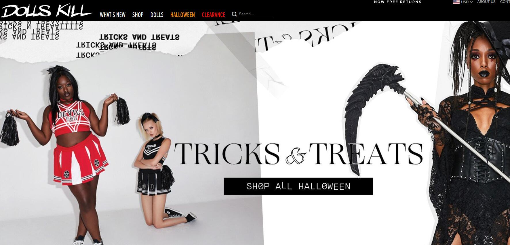 DollsKill美國官網 Dolls Kill網站專註於古怪風格服飾 海外網站購物網站 MeetKK