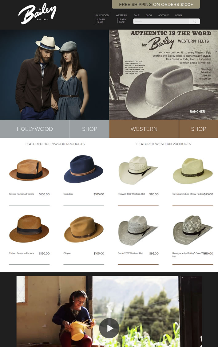 Bailey帽子官方商店：Bailey Hats 美國購物網站 MeetKK