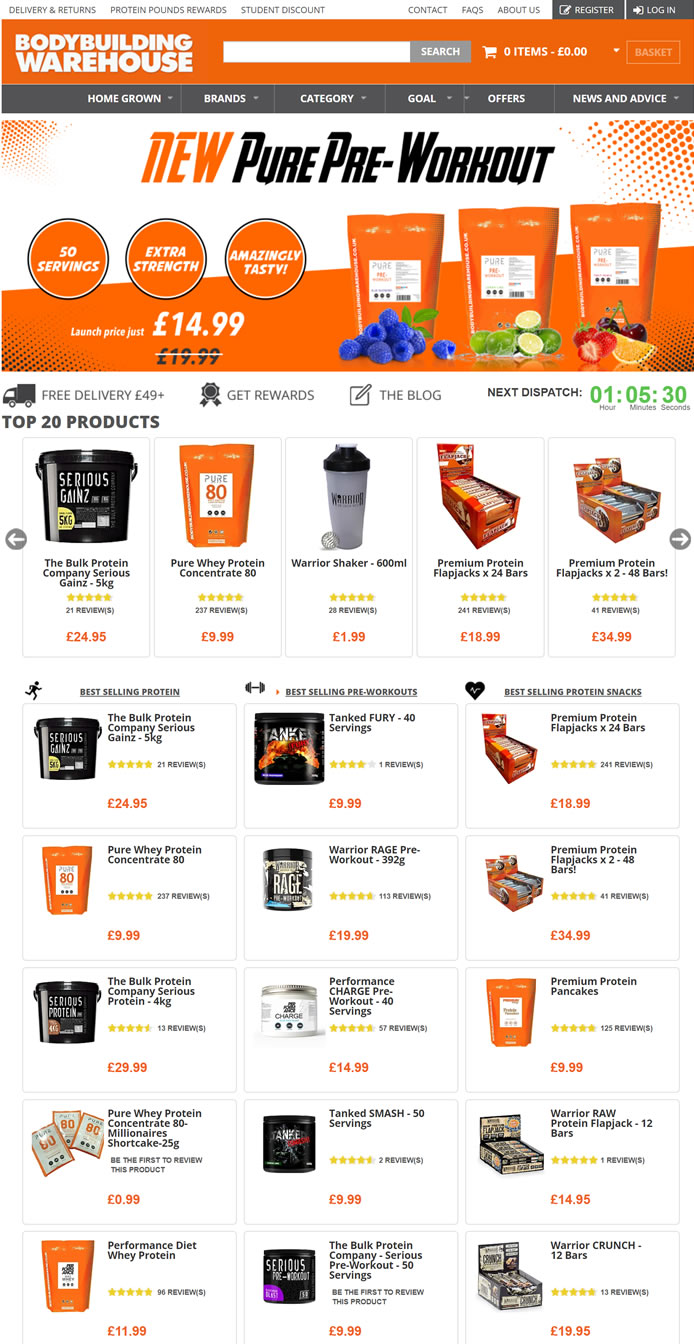 英國健身倉庫：Bodybuilding Warehouse 英國購物網站 MeetKK