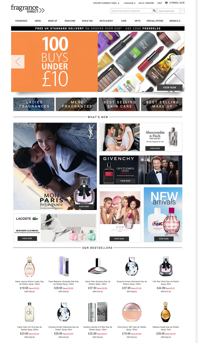 英國網上香水店：Fragrance Direct 英國購物網站 MeetKK