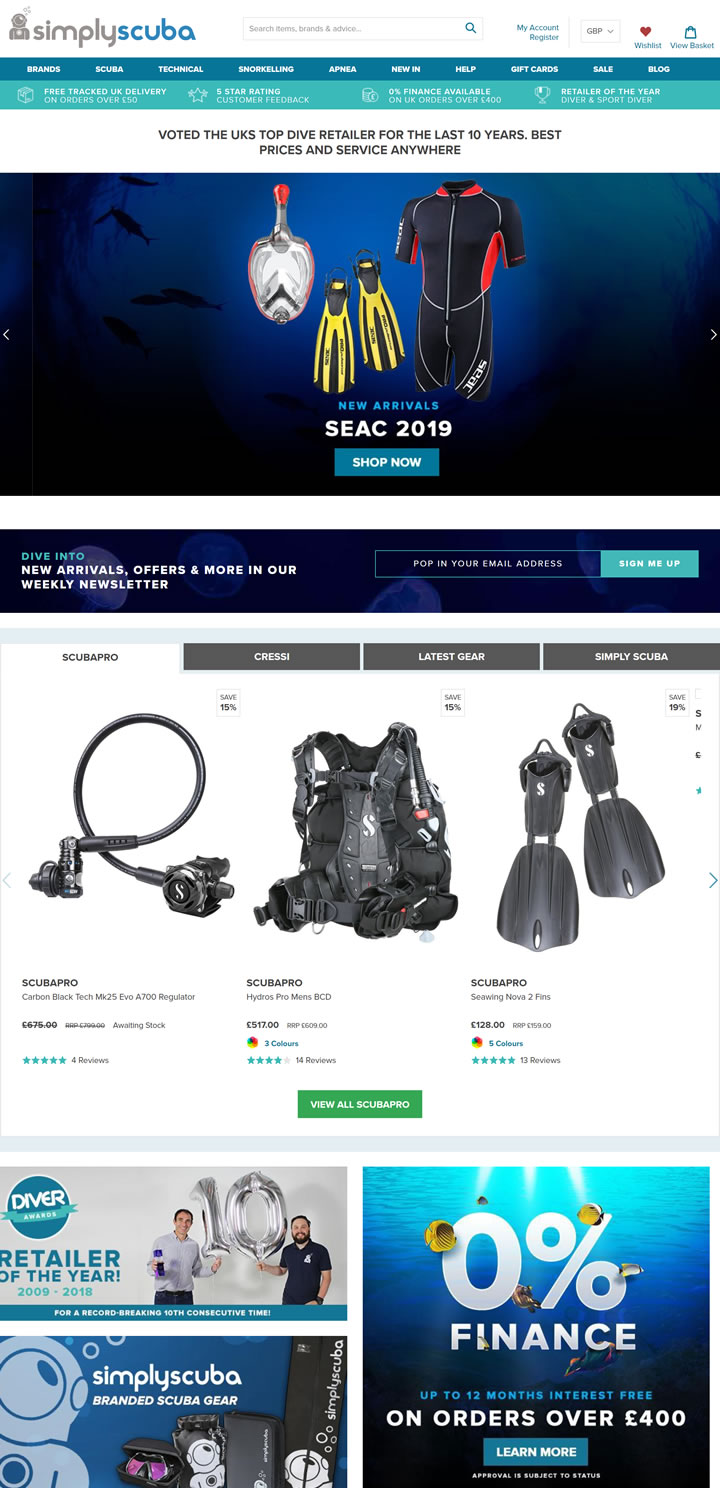 英國在線潛水商店：Simply Scuba 英國購物網站 MeetKK
