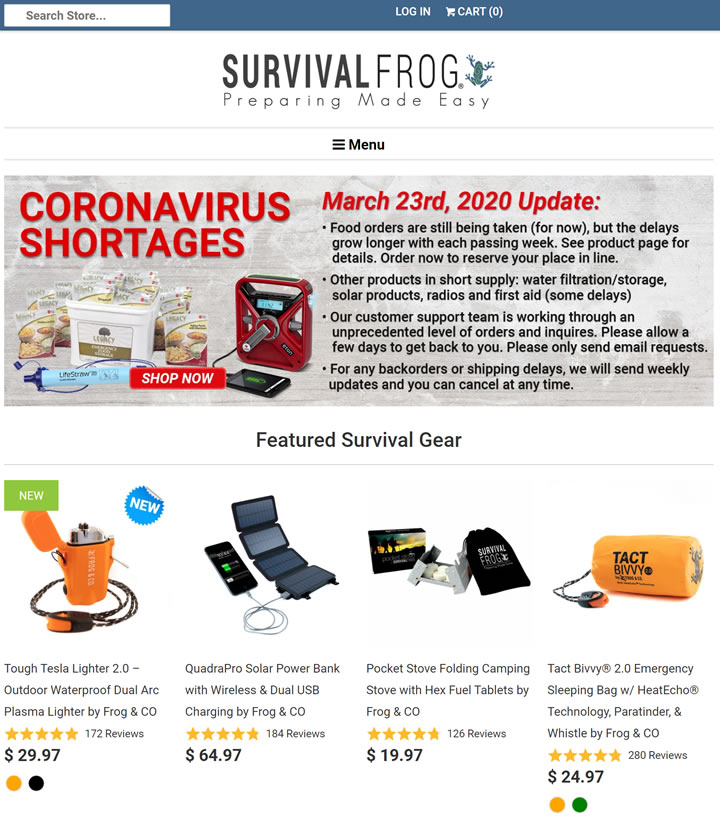 美國最大的在線生存商店：Survival Frog 美國購物網站 MeetKK