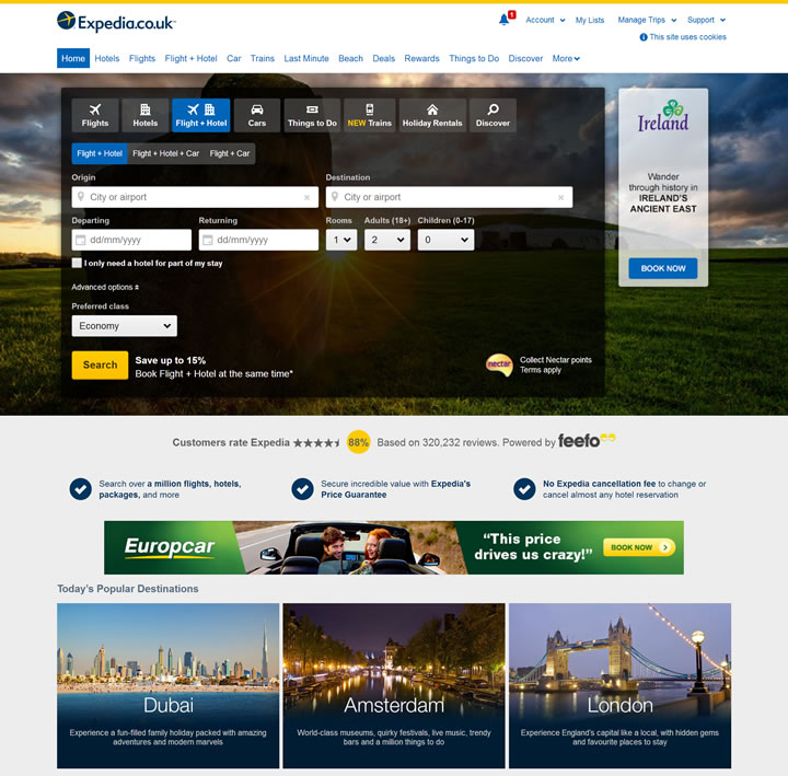 Expedia英國：全球最大的在線旅遊公司 英國購物網站 MeetKK