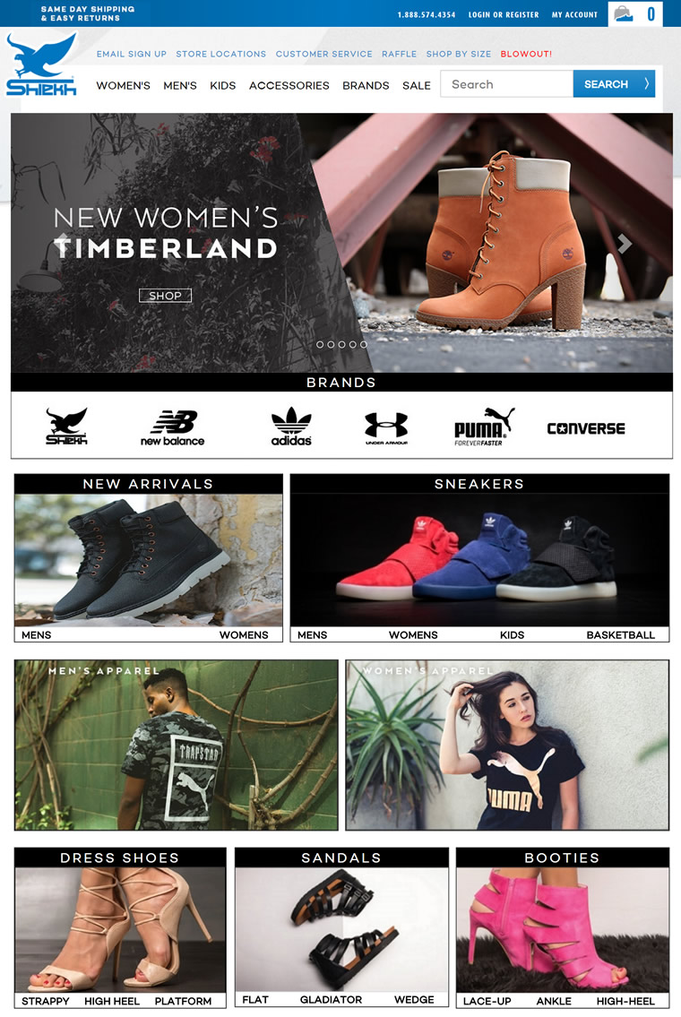 美國鞋類購物網站：Shiekh Shoes 美國購物網站 MeetKK