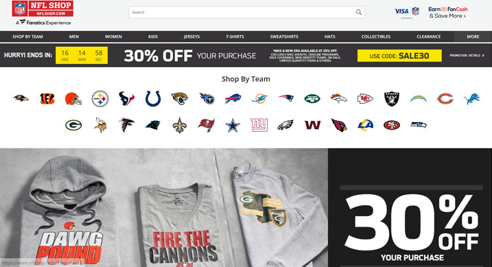 NFL官方在線商店：NFLShop 美國購物網站 MeetKK