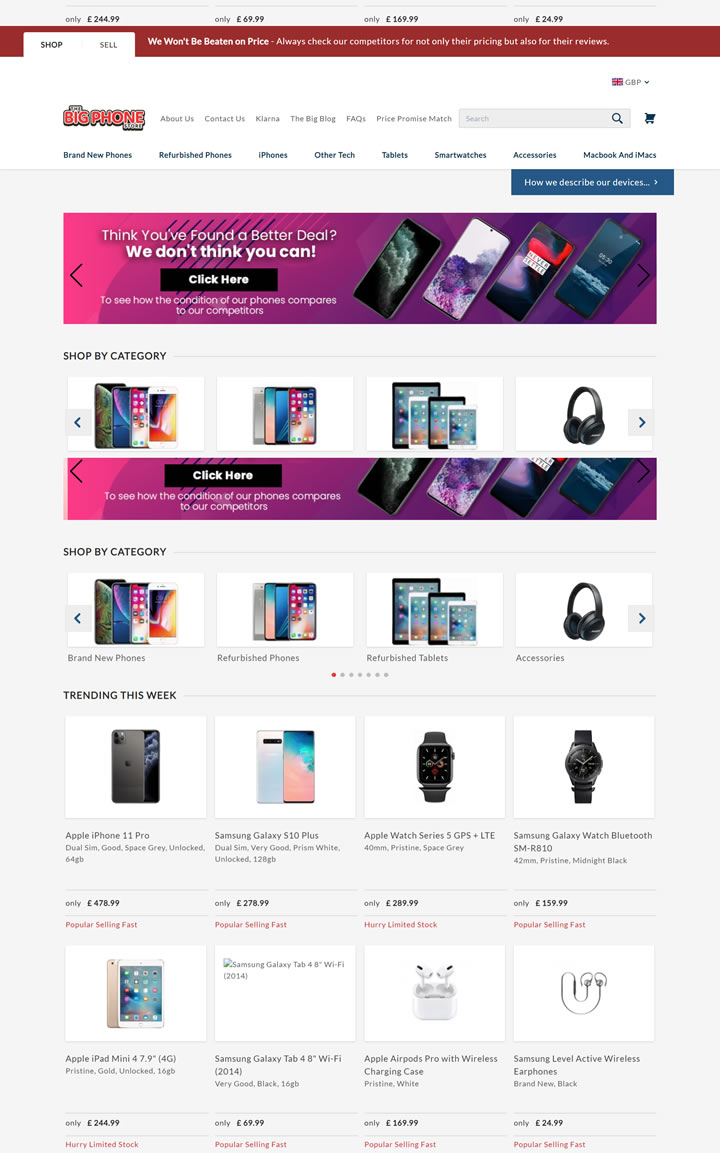 英國出售二手手機和新手機網站：The Big Phone Store 英國購物網站 MeetKK