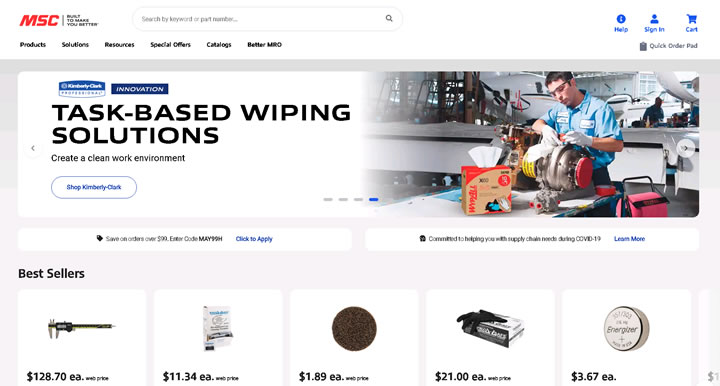 MSC Industrial Supply官網：金屬加工工具和MRO用品 美國購物網站 MeetKK