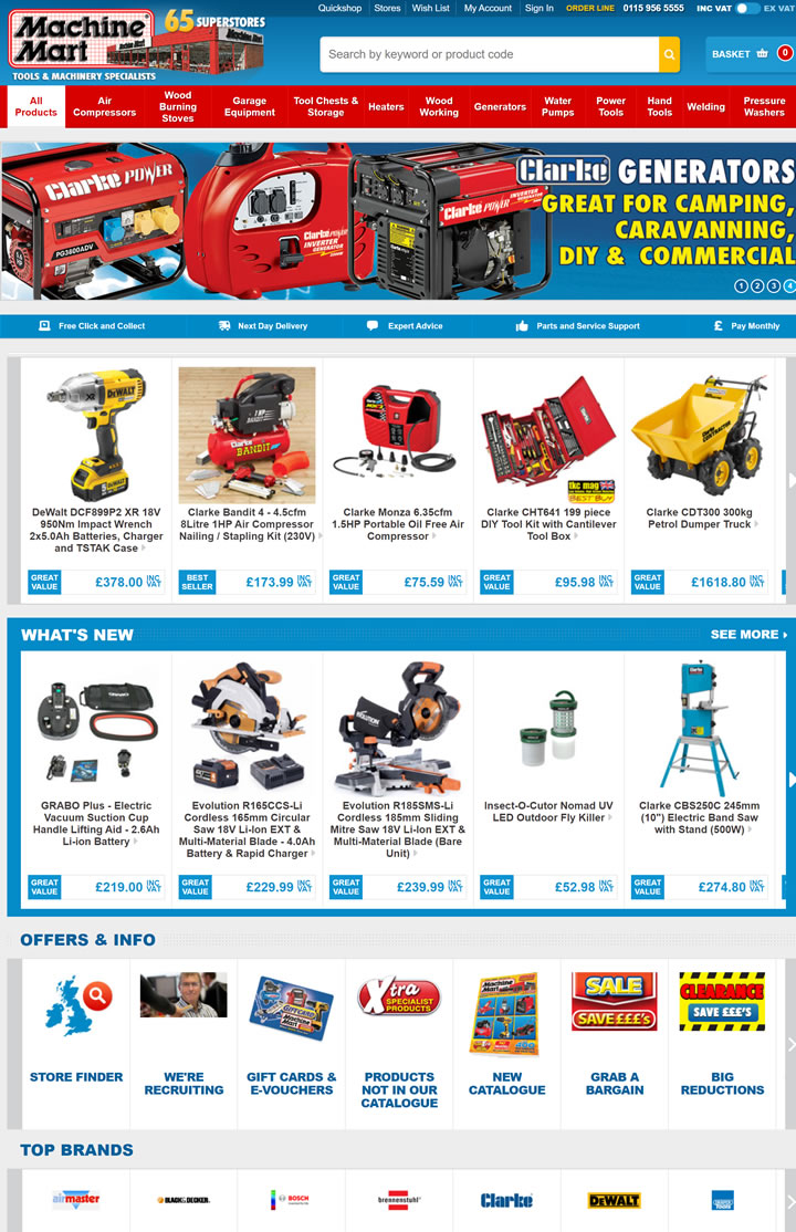 英國最大的工具和機械專業供應商：Machine Mart 英國購物網站 MeetKK