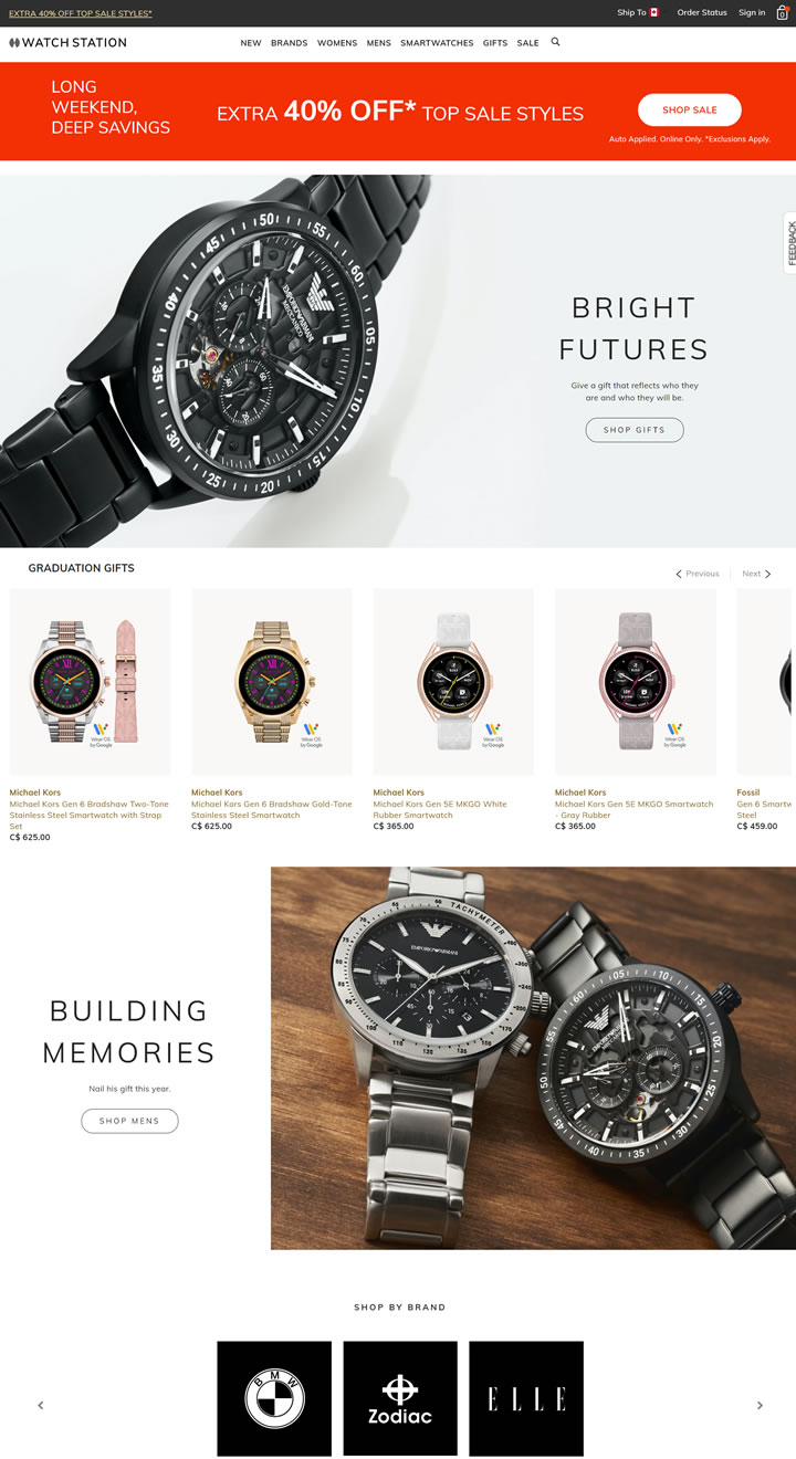 Watch Station加拿大官方網站：正品名牌手表、智能手表和珠寶 加拿大購物網站 MeetKK