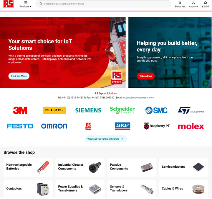 RS Components美國：全球最大的電子、自動化和控制組件、工程工具和耗材的B2B分銷商之一 美國購物網站 MeetKK