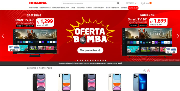 秘魯電子產品購物網站：Hiraoka 秘魯購物網站 MeetKK