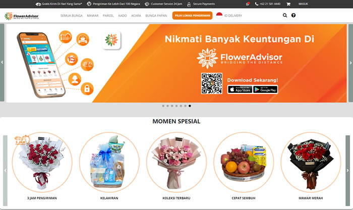 FlowerAdvisor印度尼西亞：在線花店 印尼購物網站 MeetKK