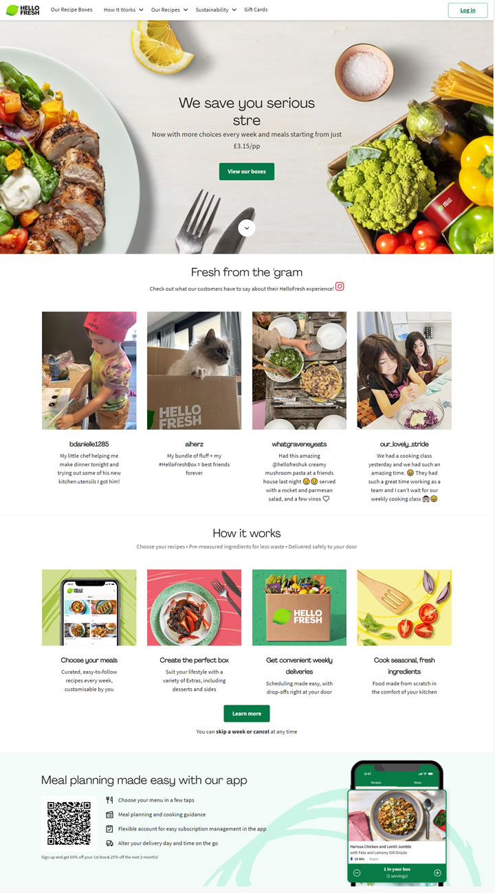 HelloFresh英國：食譜盒送貨服務 英國購物網站 MeetKK